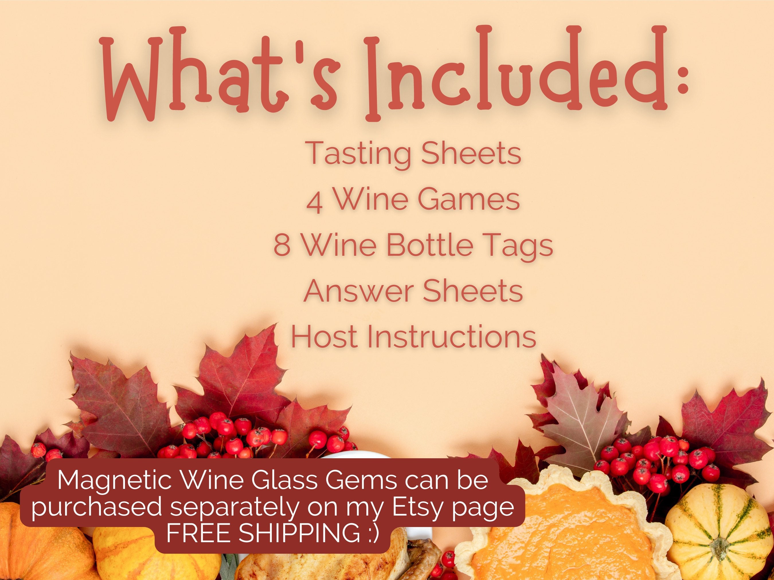 Wine Tasting Printable Friendsgiving Thanksgiving Wine - Etsy