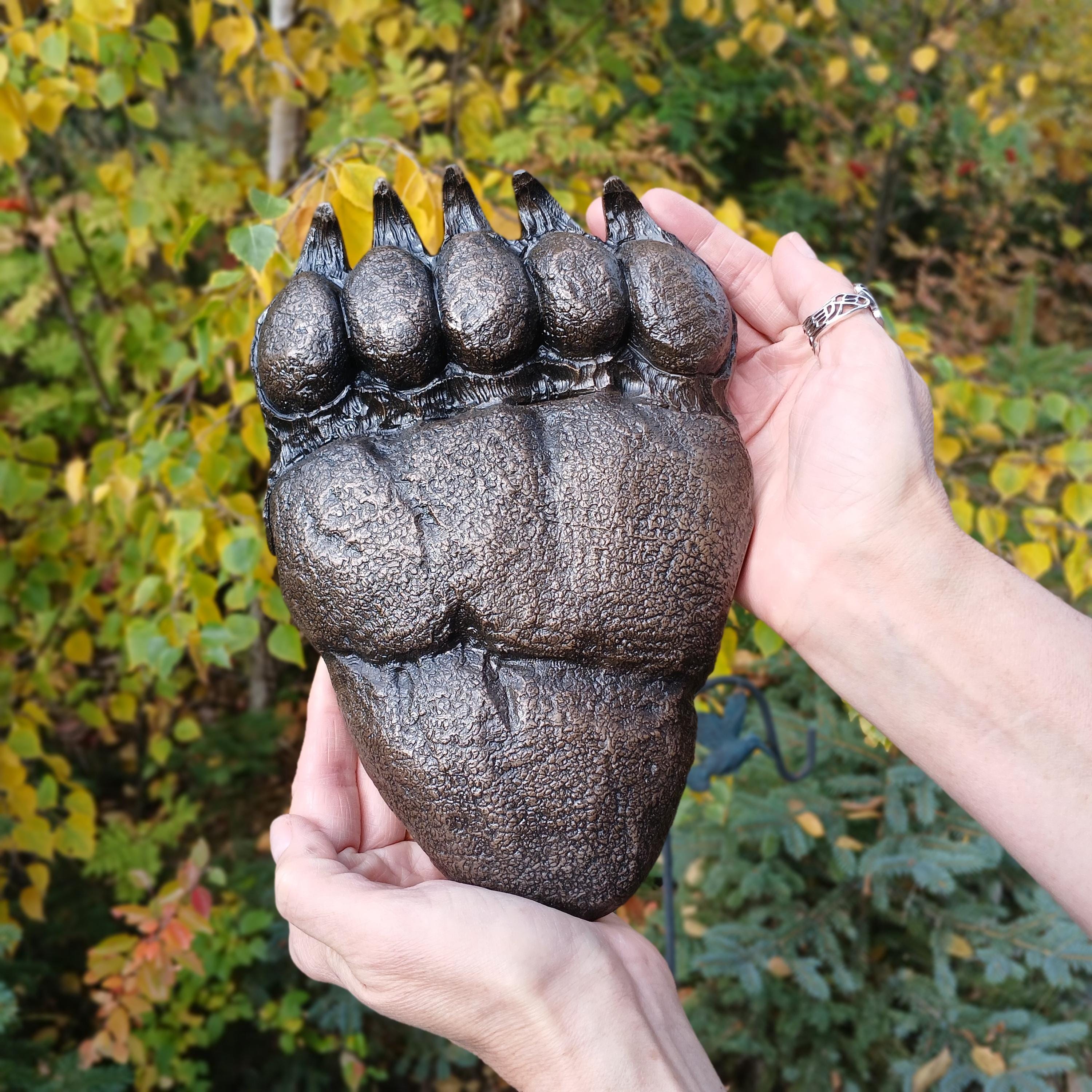 Right Back Bear Paw - Bear Claw - Bear Track - Cold Cast Bronze - Track ...