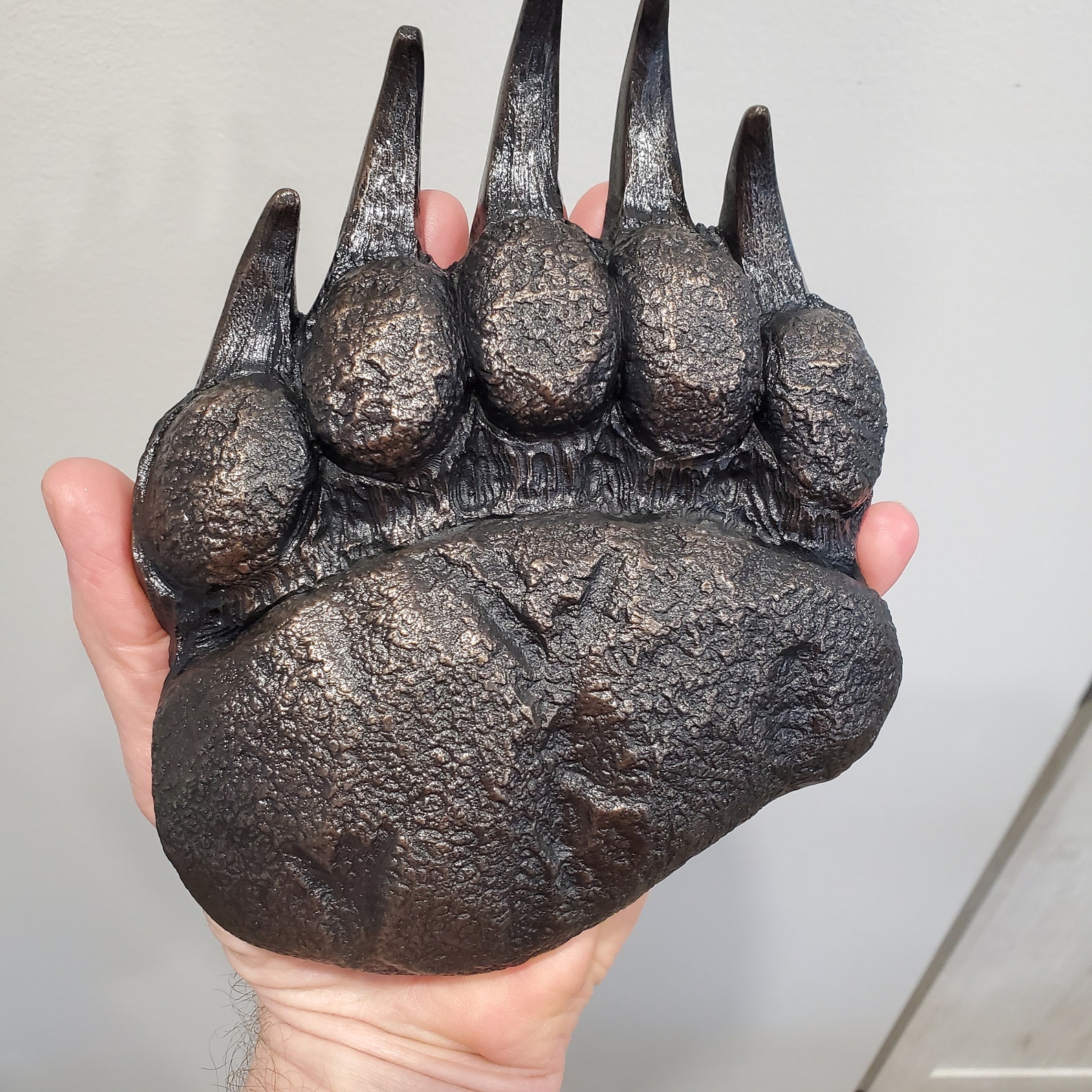 Left Bear Paw - Bear Claw - Bear Track - Cold Cast Bronze - Grizzly ...