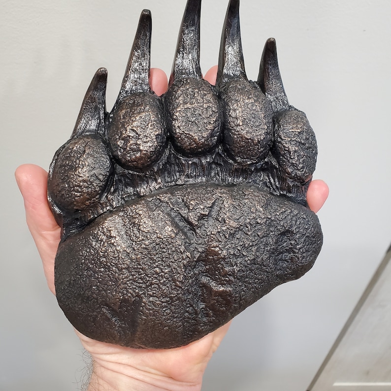 Left Bear Paw - Bear Claw - Bear Track - Cold Cast Bronze - Grizzly ...