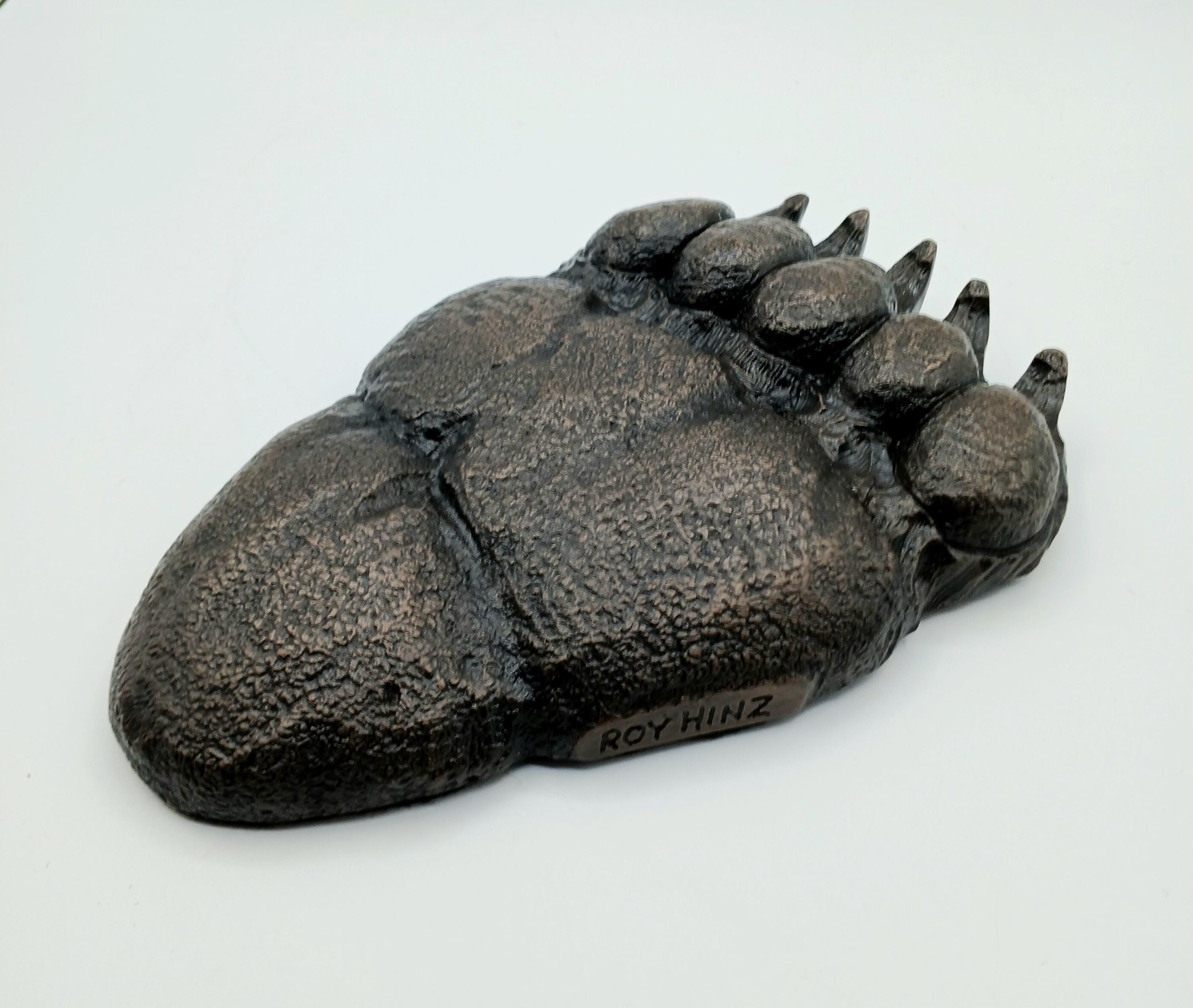 Right Back Bear Paw - Bear Claw - Bear Track - Cold Cast Bronze - Track ...
