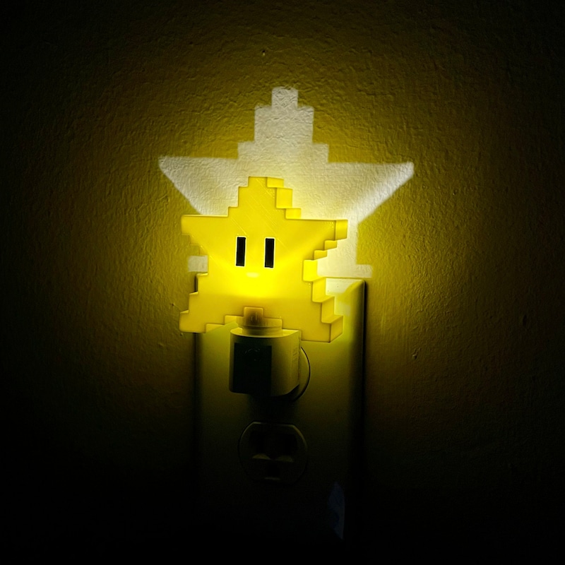 Pixel Light Mario - Etsy