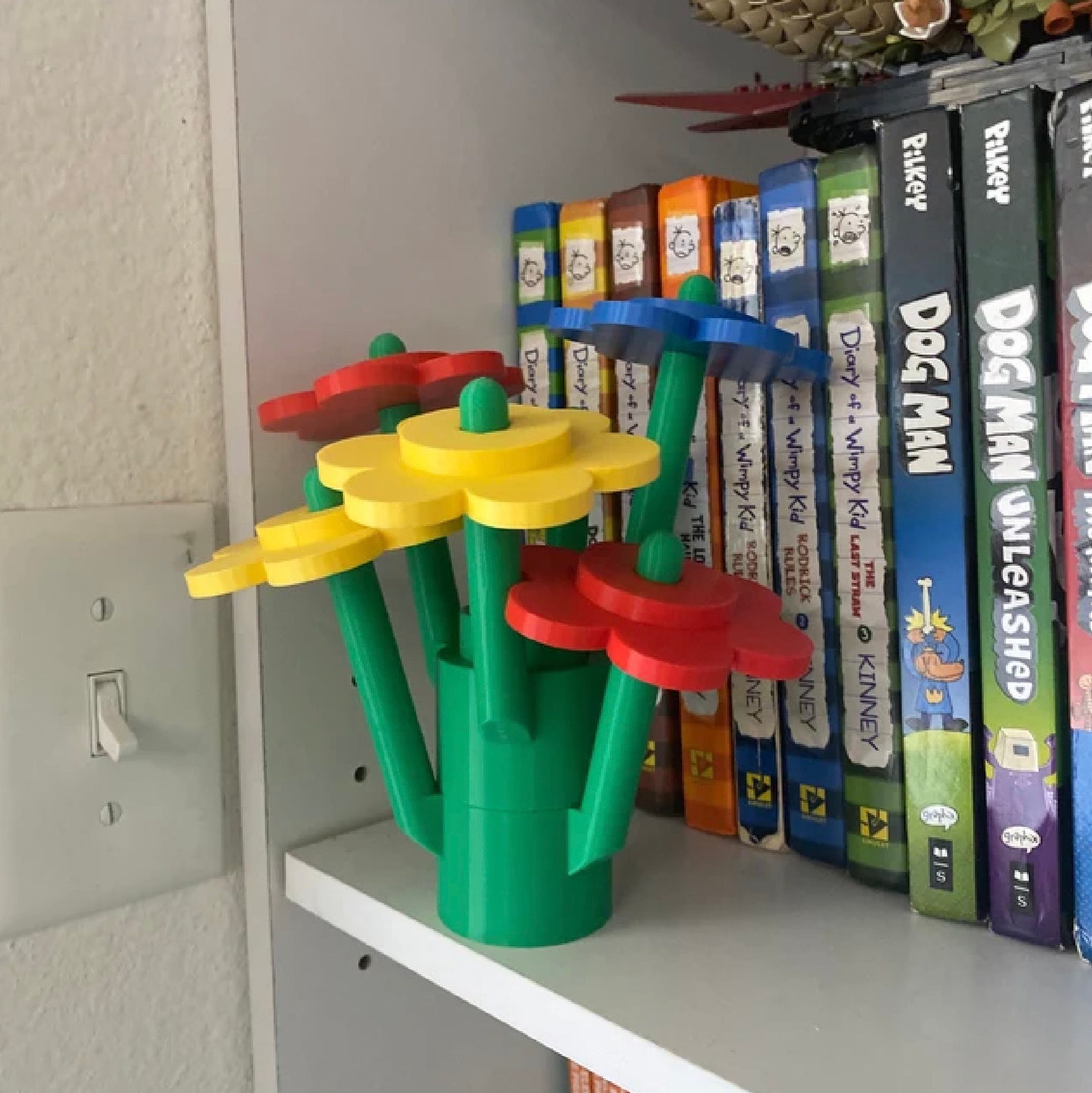 4-piece Jumbo Brick Flowers 3d Printed With Eco-friendly Biodegradable ...