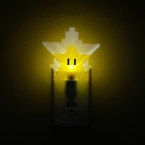 Super Star Pixel Art Night-light (3D Printed, Biodegradable Plastic) - Etsy