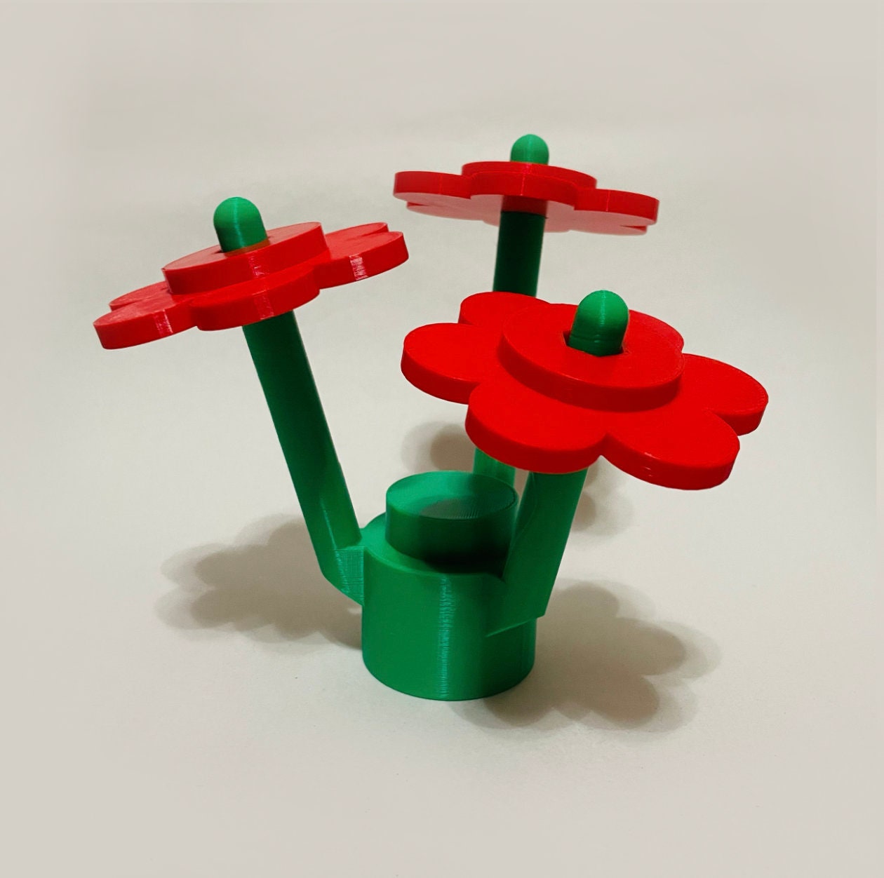 4-piece Jumbo Brick Flowers 3d Printed With Eco-friendly - Etsy