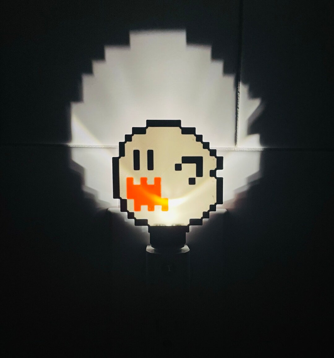 Boo Pixel Art Night-light (3D Printed, Biodegradable Plastic) - Etsy