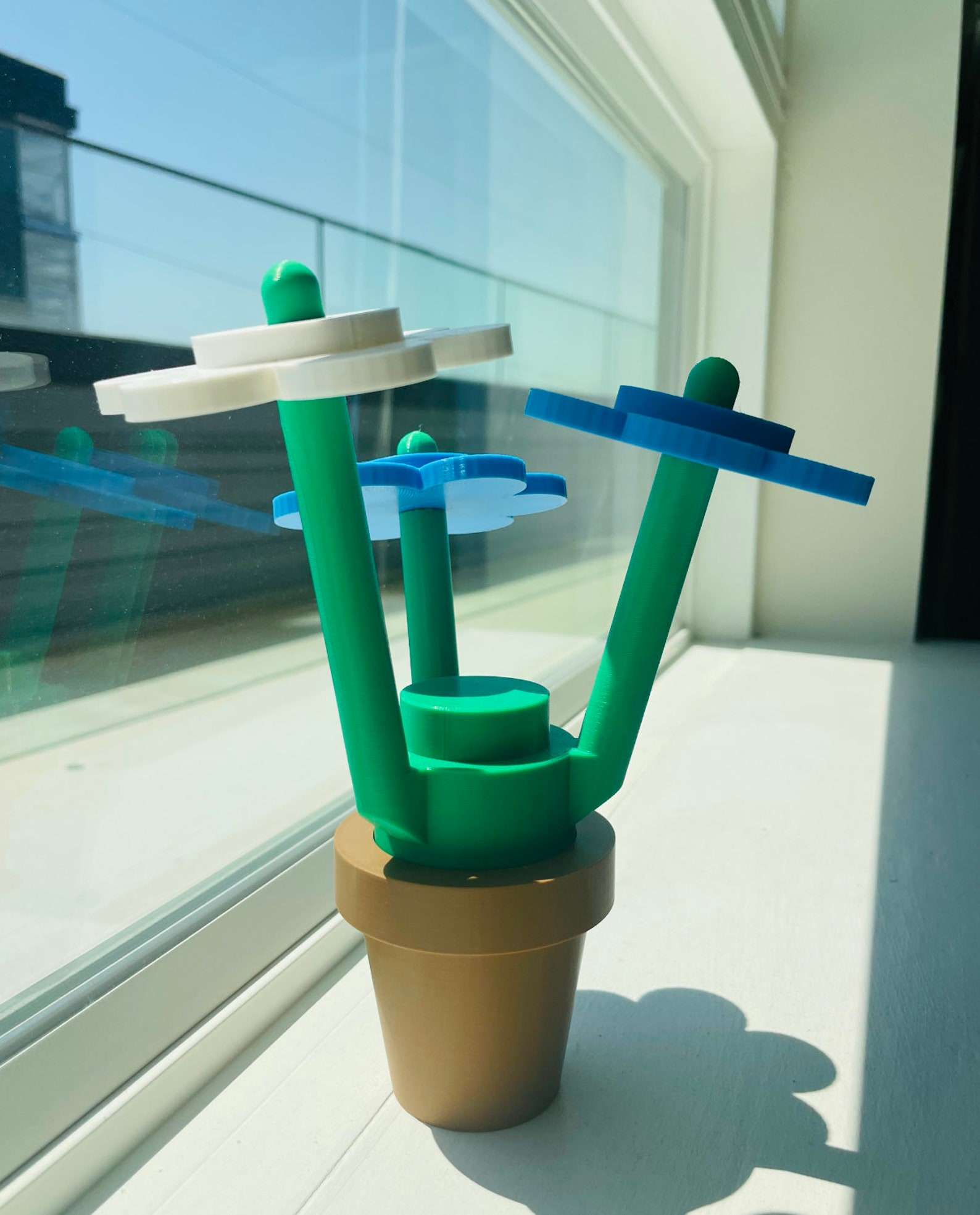 4-piece Jumbo Brick Flowers 3d Printed With Eco-friendly Biodegradable ...