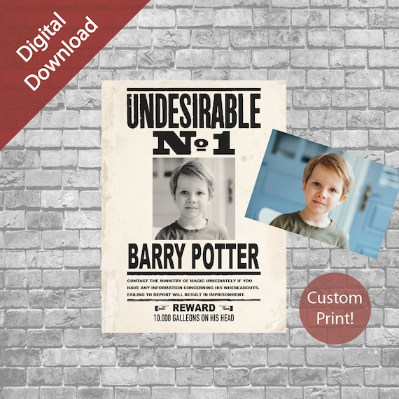UNDESIRABLE NUMBER 1 Custom Party Poster Digital Download - Etsy