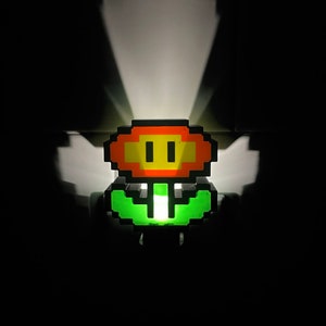 Fire Flower Pixel Art Night-light (3D Printed, Biodegradable Plastic ...