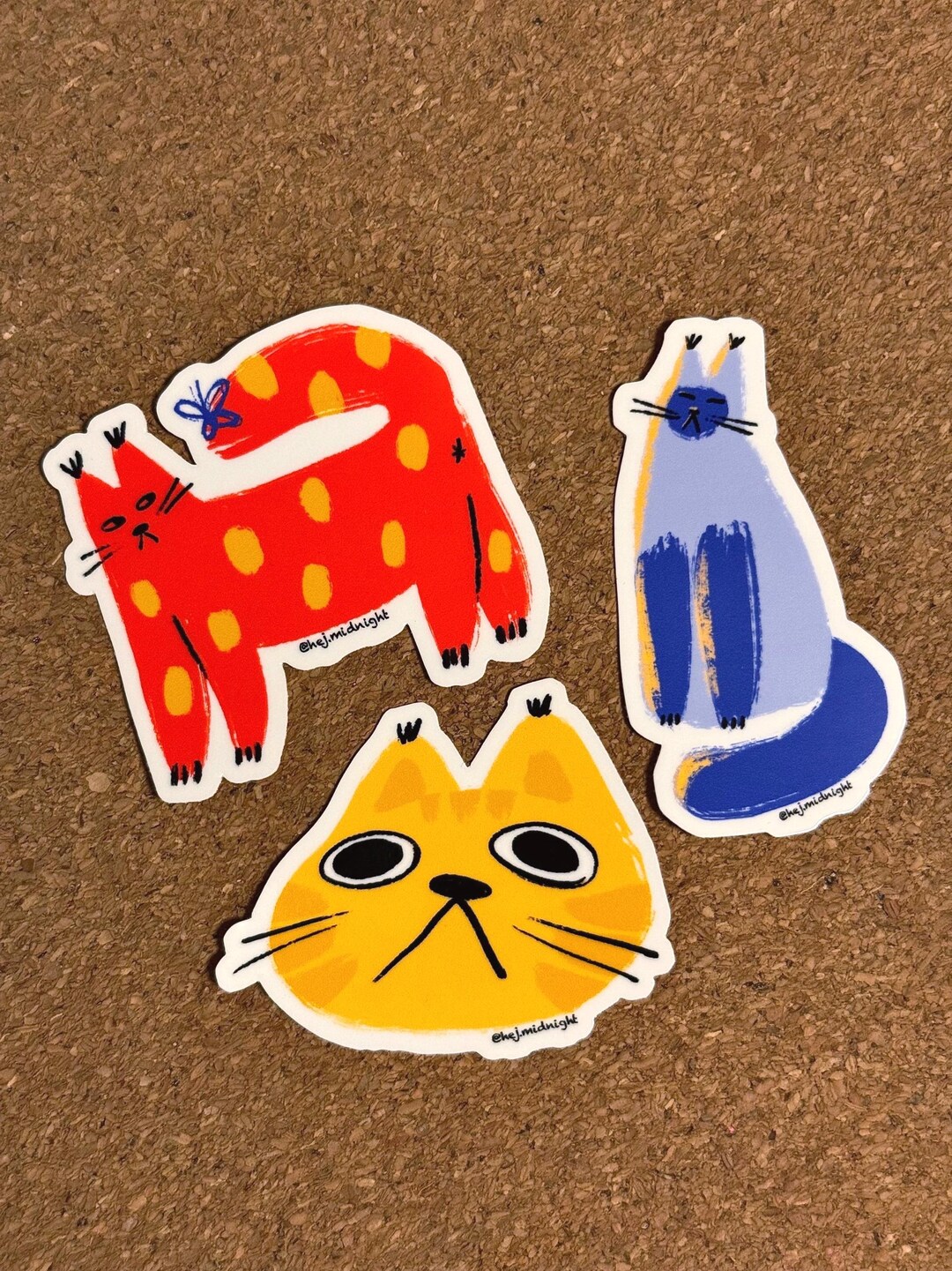 Funky Cats Sticker Set - Etsy