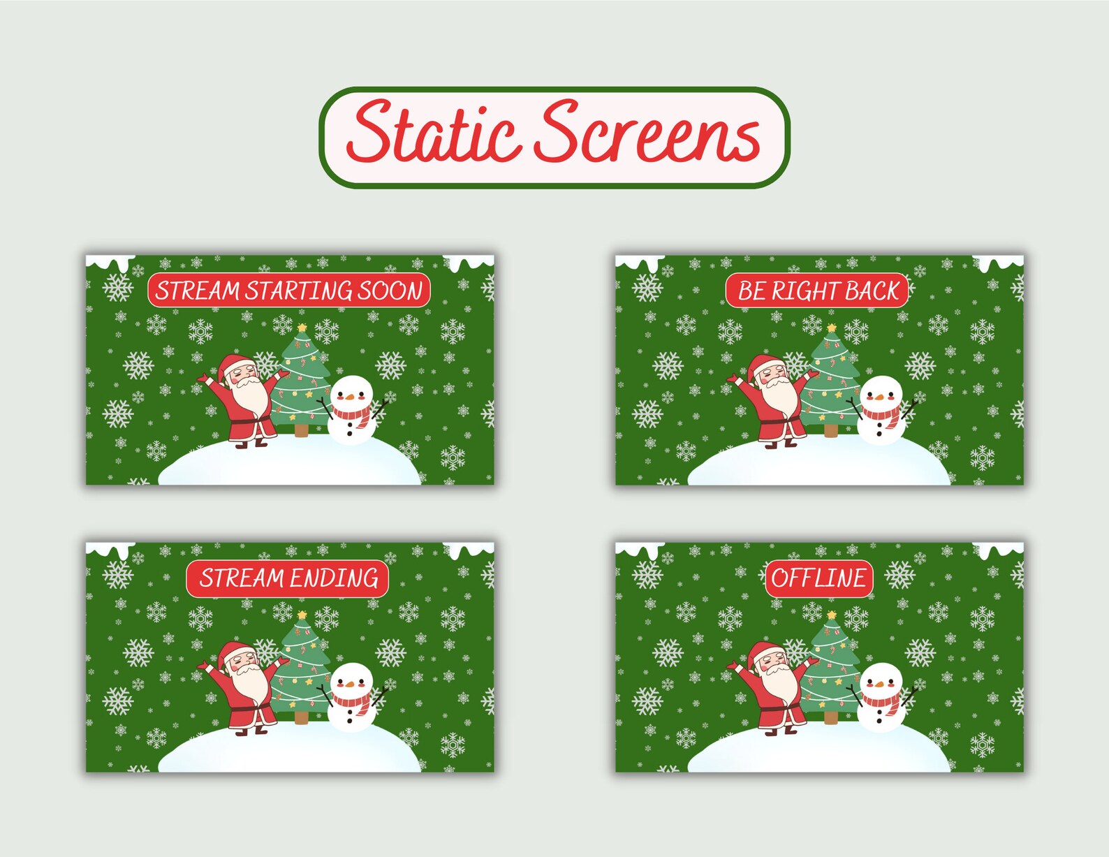Christmas Twitch Stream Overlay | Twitch Stream Overlay | Christmas ...