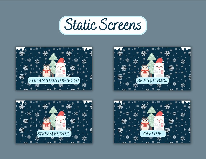 Snow Twitch Stream Overlay | Twitch Stream Overlay | Snow Stream ...