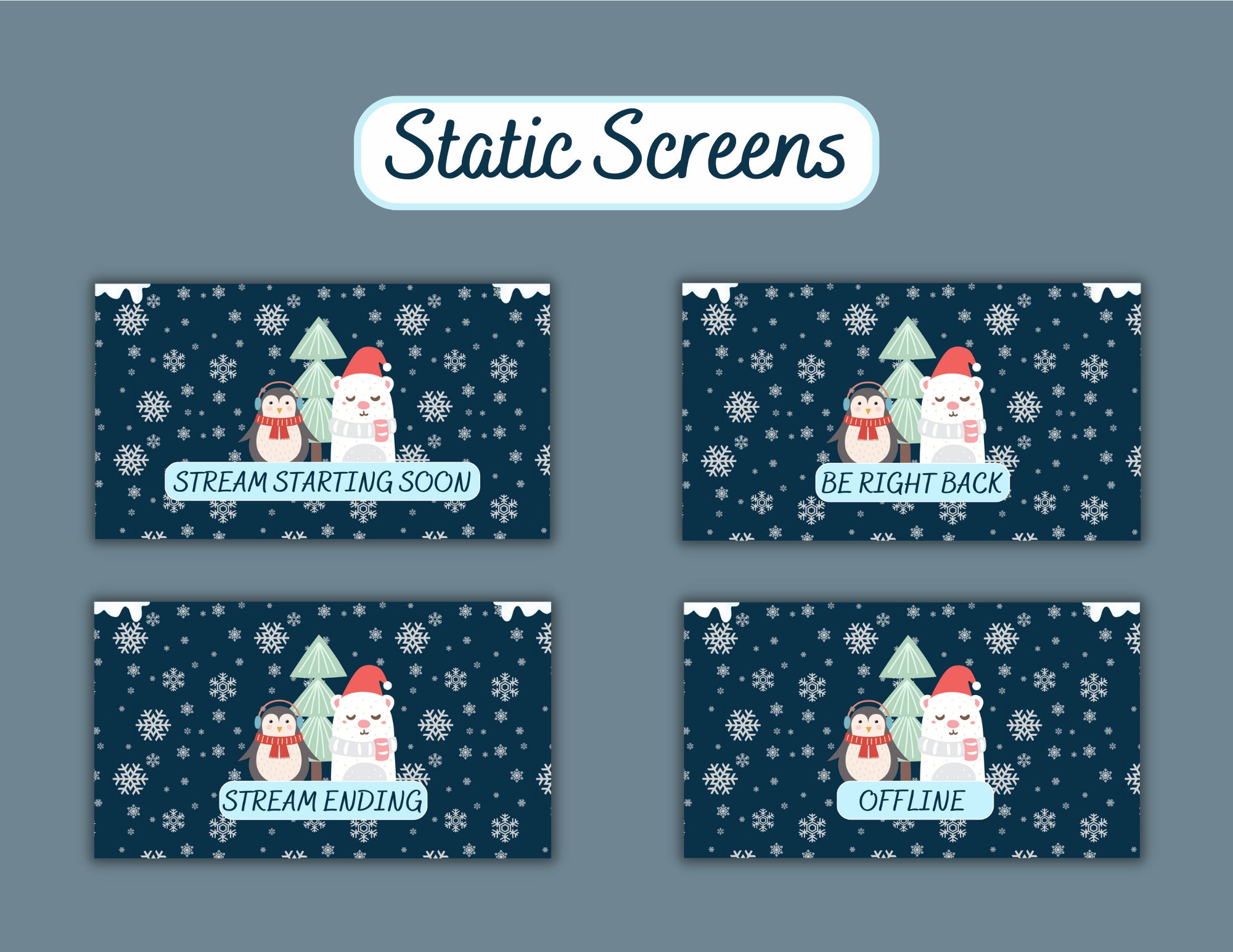 Snow Twitch Stream Overlay | Twitch Stream Overlay | Snow Stream ...