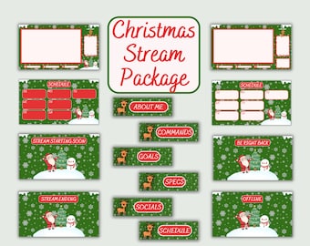 Christmas Twitch Stream Overlay | Twitch Stream Overlay | Christmas ...