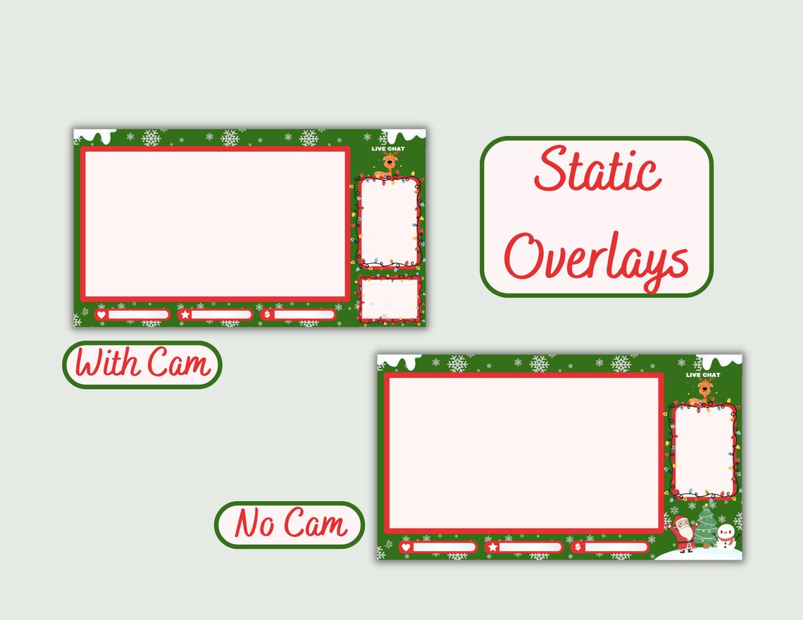 Christmas Twitch Stream Overlay | Twitch Stream Overlay | Christmas ...