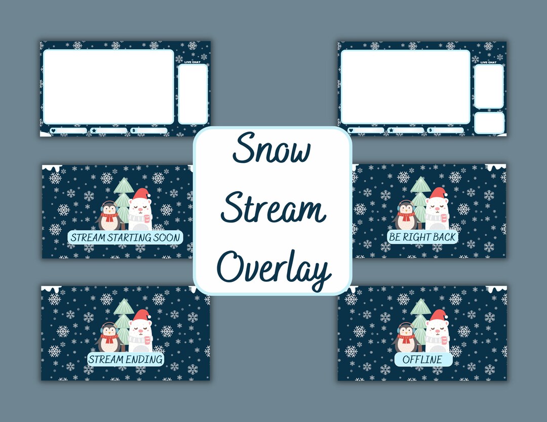 Snow Twitch Stream Overlay | Twitch Stream Overlay | Snow Stream ...