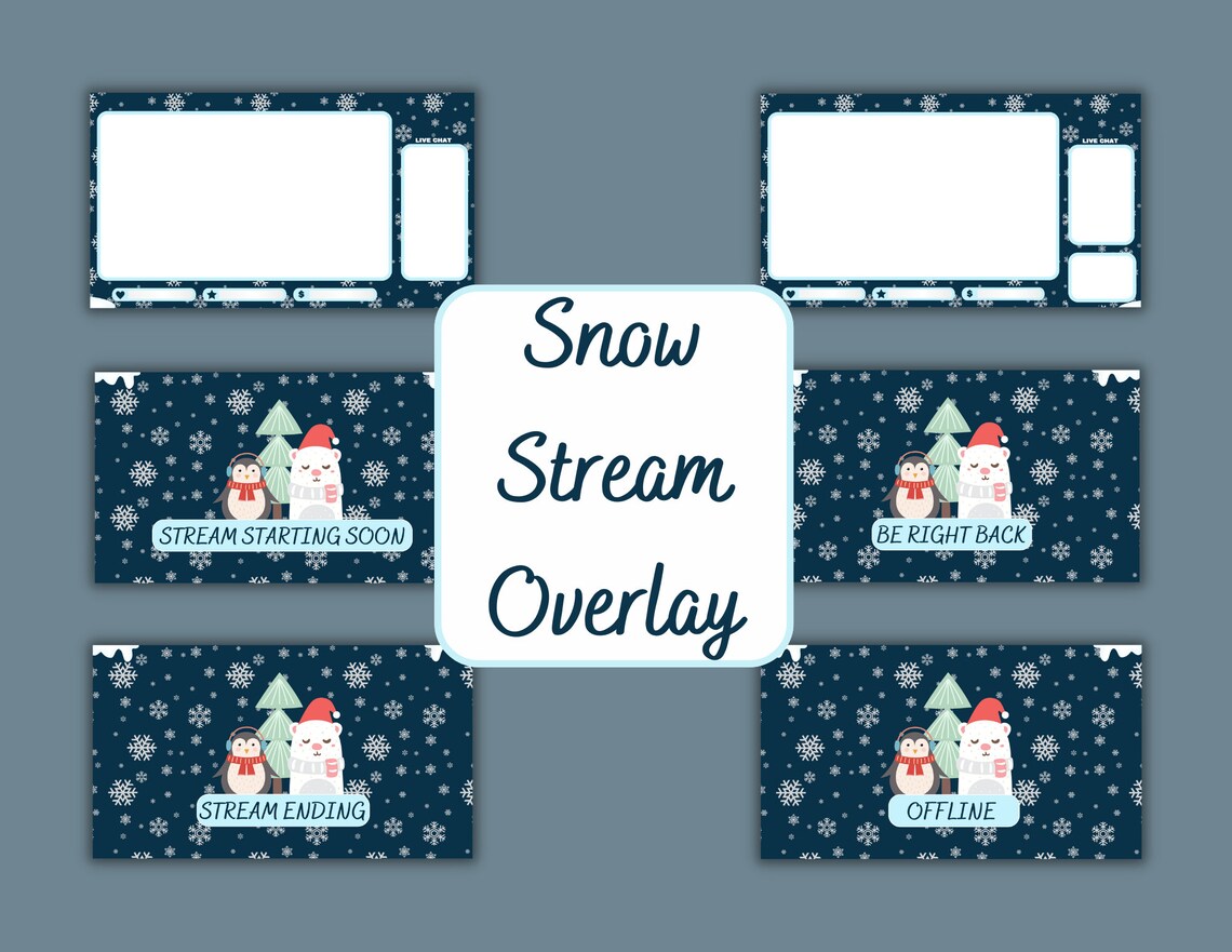 Snow Twitch Stream Overlay | Twitch Stream Overlay | Snow Stream ...