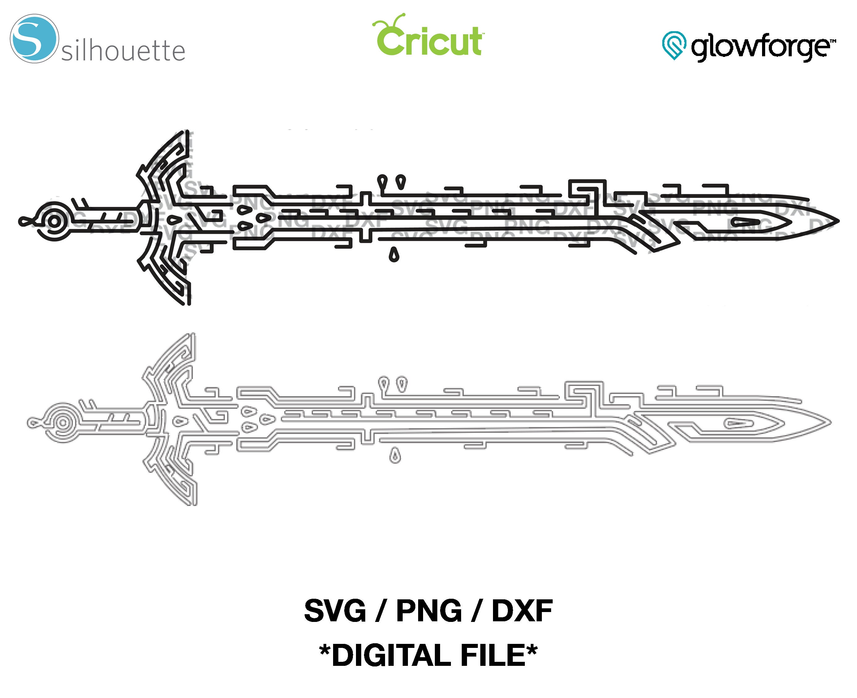 Geoglyph 11 A Master Sword in Time Zelda SVG / PNG / DXF Cut File for ...