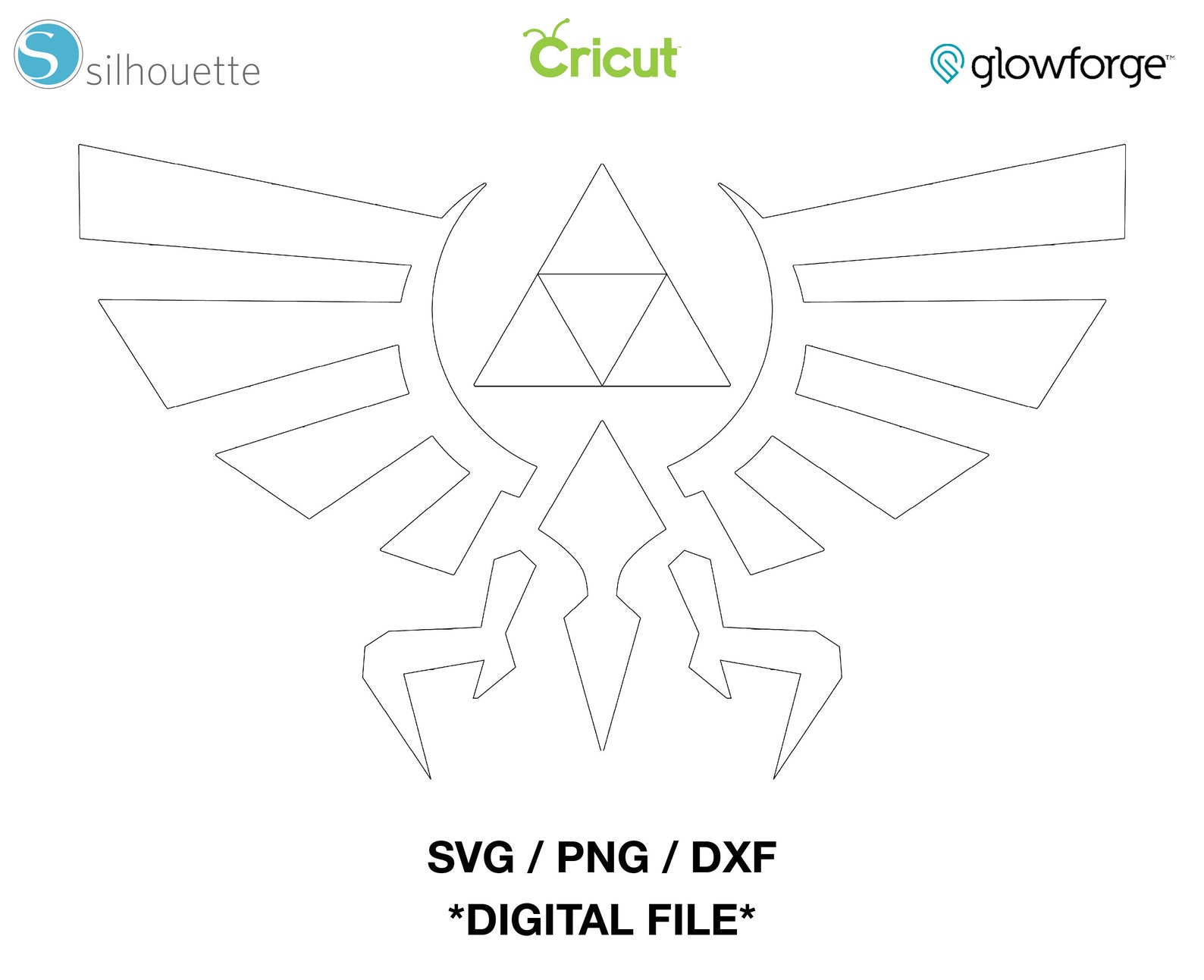 Hylian Crest Triforce The Legend Of Zelda Svg Cut File Etsy