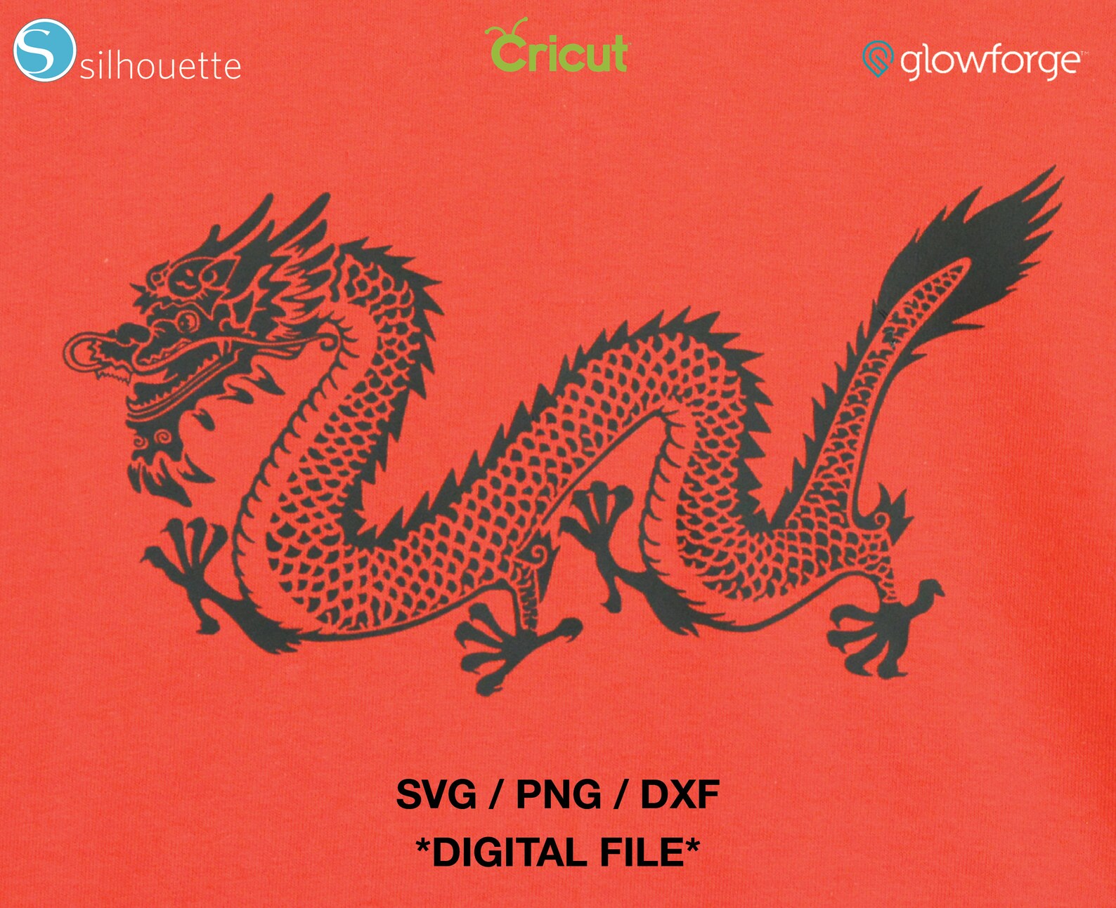 Detailed Dragon Cut File for Cricut/silhouette SVG DWG | Etsy