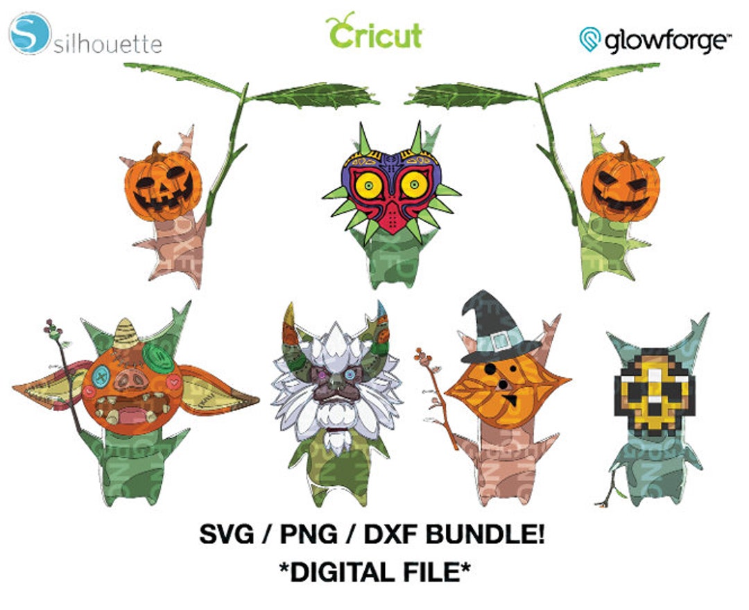 Halloween Korok Design Bundle - Legend of Zelda SVG - PNG - DXF Cut ...