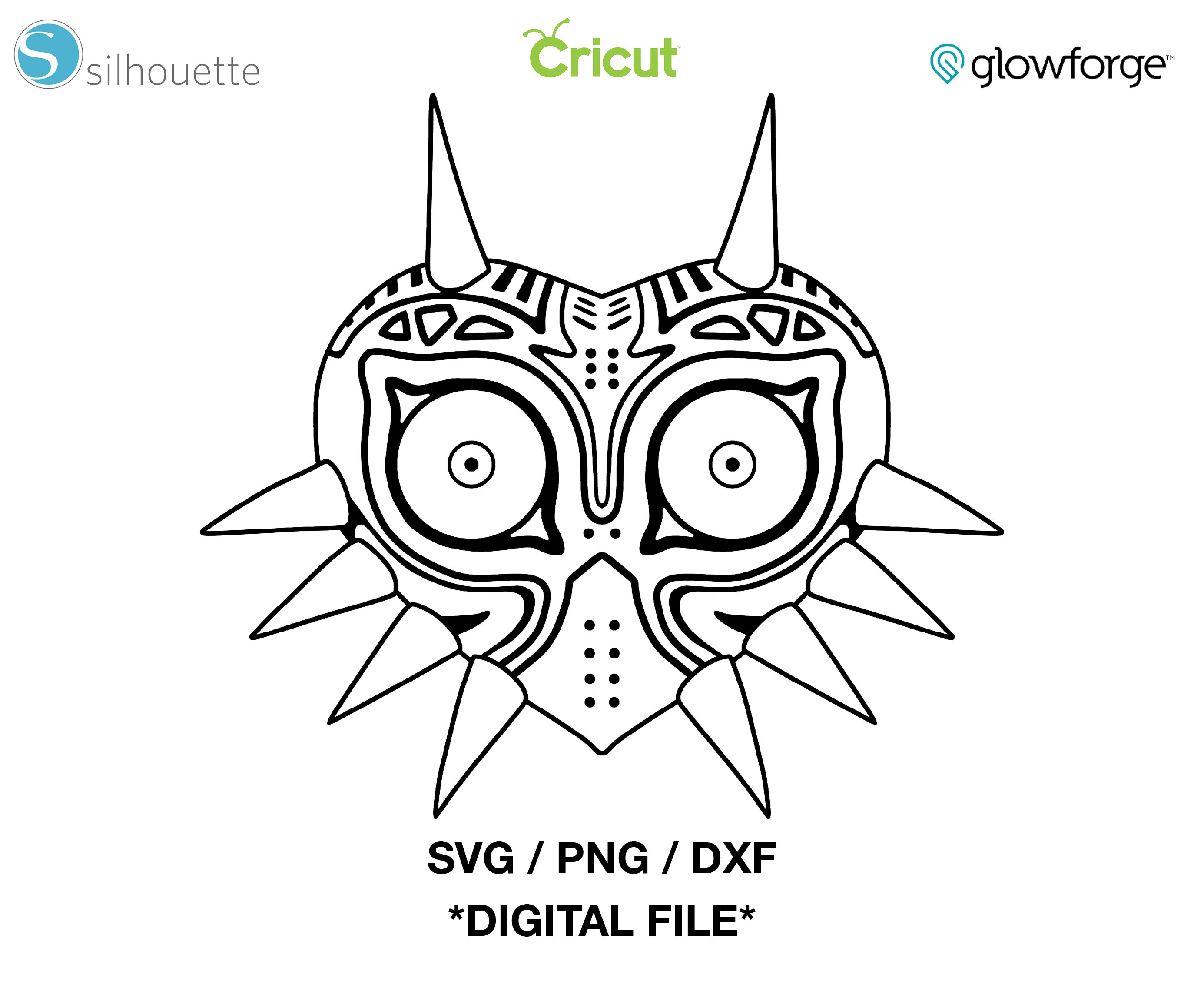 Majoras Mask Legend Of Zelda Svg Png Dxf Cut File Etsy Canada