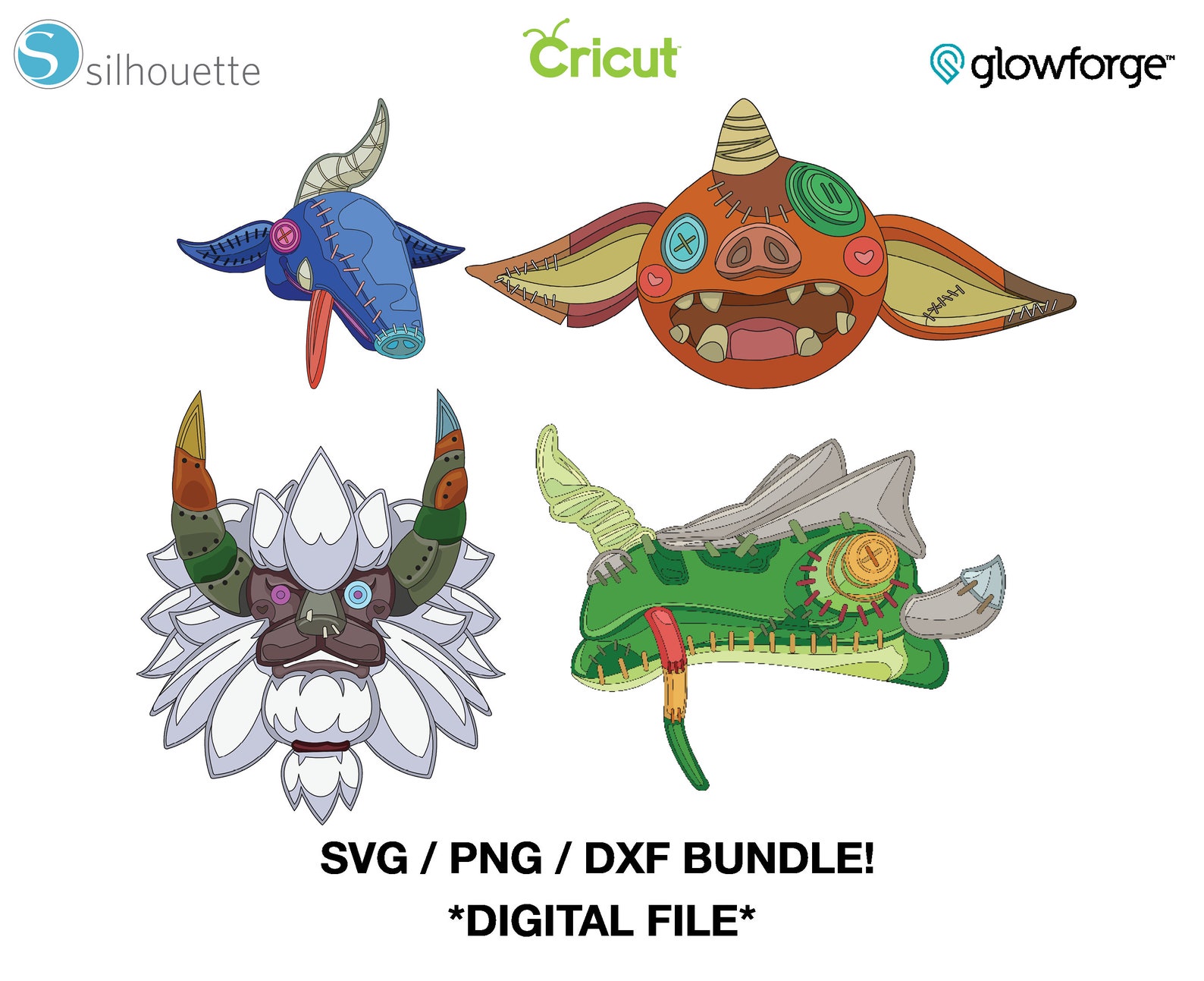 Zelda Beast Mask Design Bundle - Legend of Zelda - Breath of the Wild ...