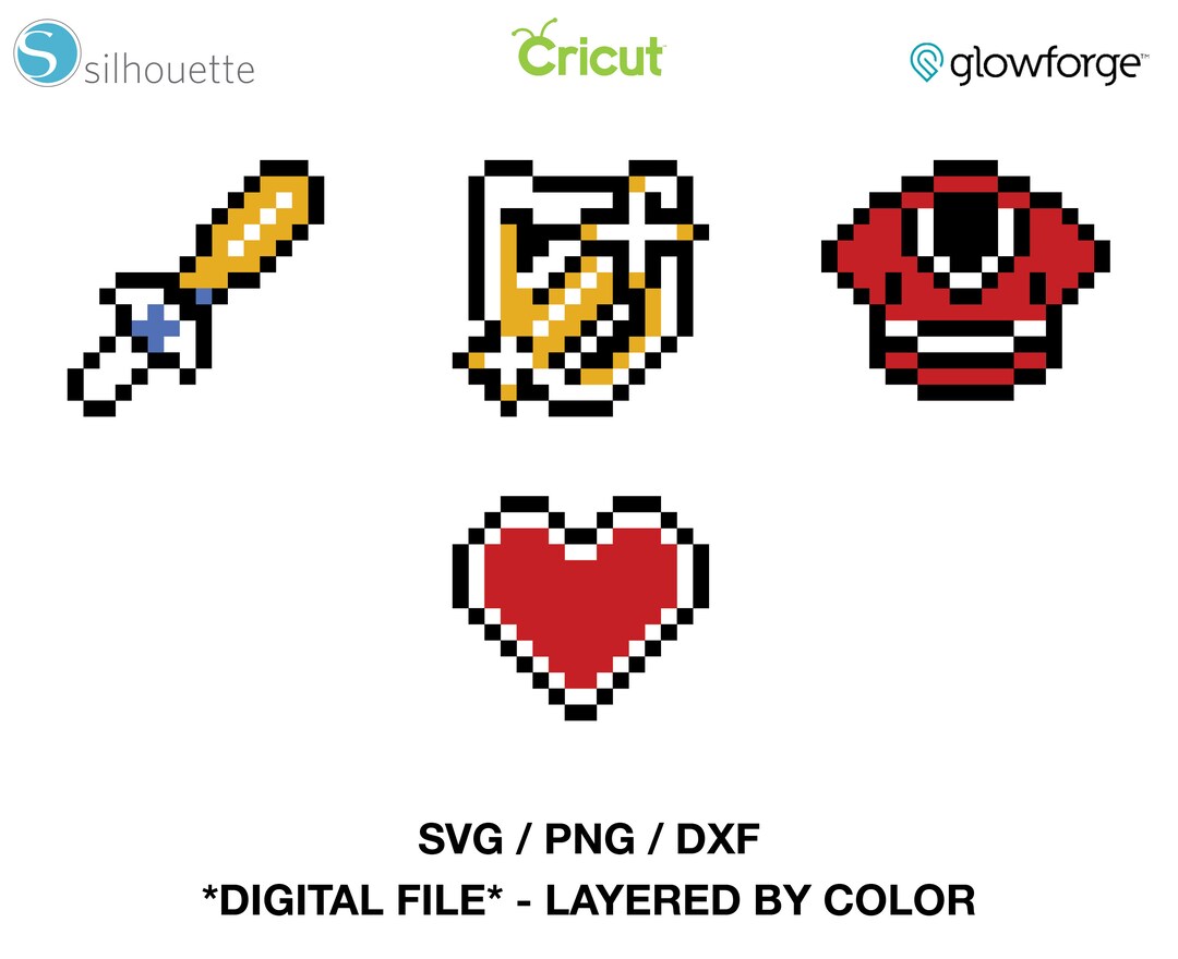 Pixel Artwork - Zelda - Link to the Past Armor Design Bundle SVG - PNG ...