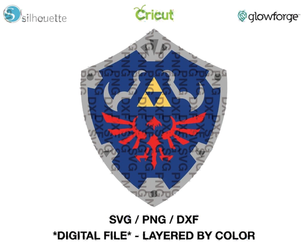 Hylian Shield - Layer by Color - the Legend of Zelda - SVG -PNG- DXF ...