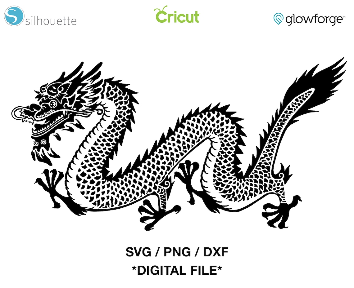 Detailed Dragon Cut File for Cricut/silhouette SVG DWG | Etsy