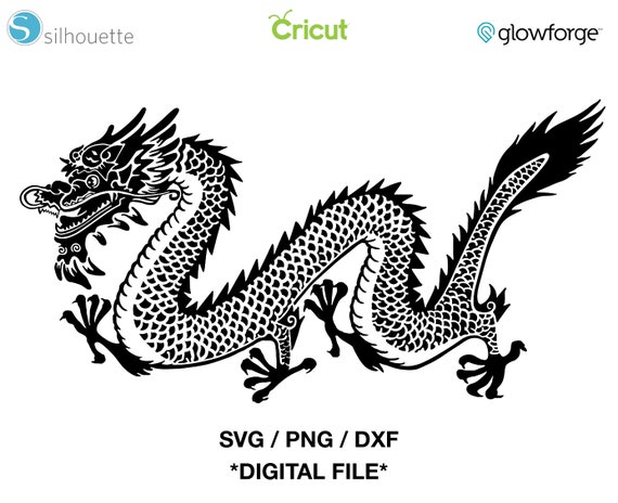 Detailed Dragon Cut File for Cricut/silhouette SVG DWG | Etsy