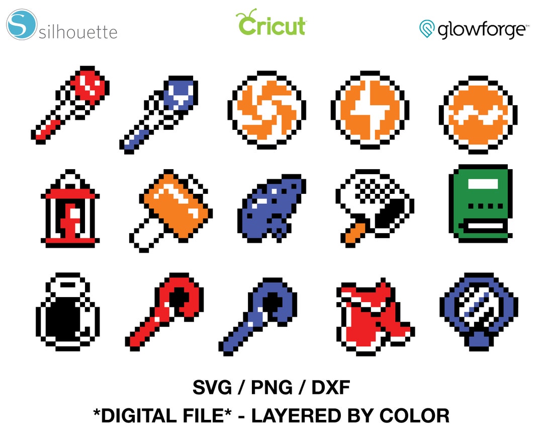 Pixel Artwork - Zelda SVG - Link to the Past Design Bundle - PNG - DXF ...