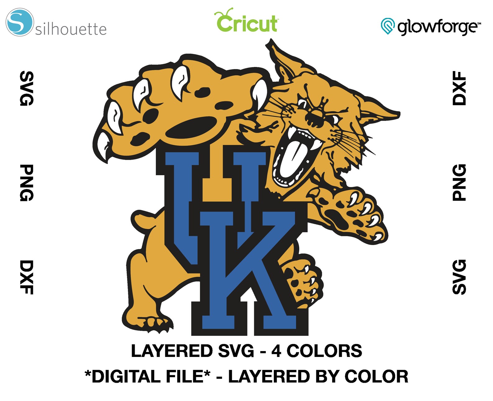Kentucky Wildcat Modern Design Bundle SVG PNG DXF Cut - Etsy