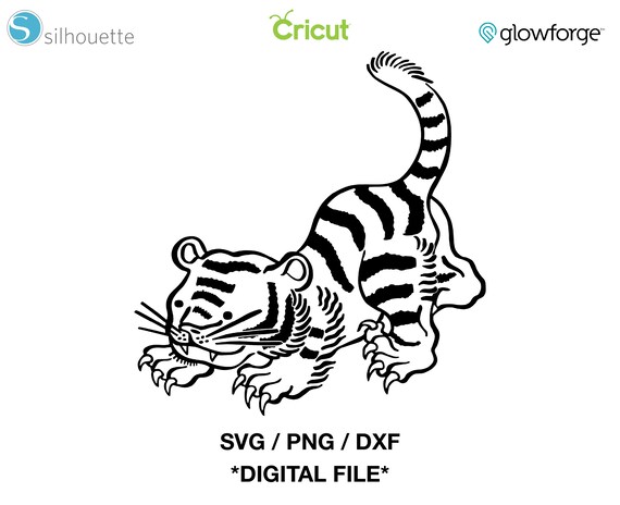 Little Tiger Cub SVG PNG DXF for | Etsy