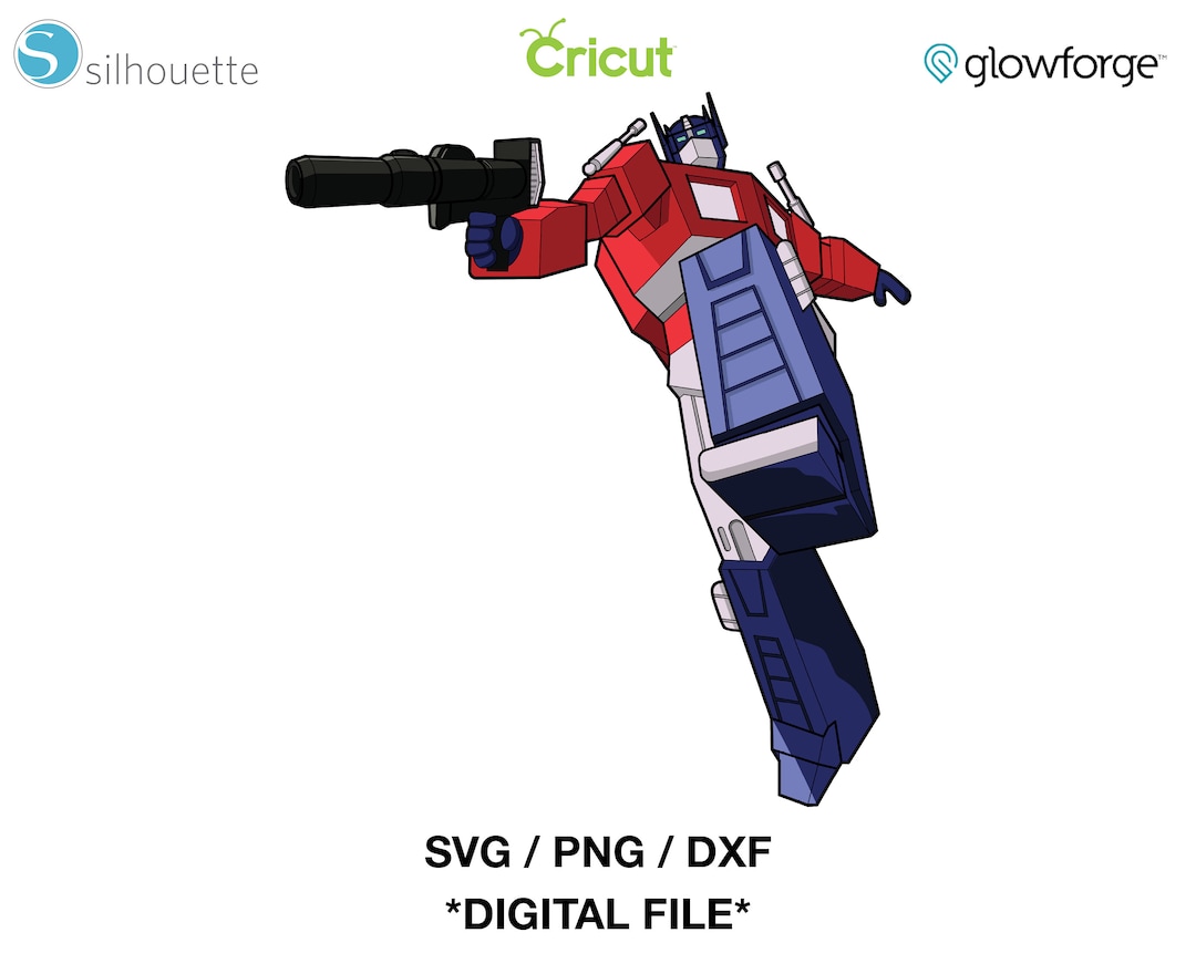 Optimus Prime Detailed Illustration - Transformers SVG - PNG - DXF Cut ...
