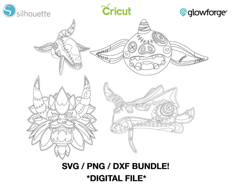 Zelda Beast Mask Design Bundle - Legend of Zelda - Breath of the Wild ...