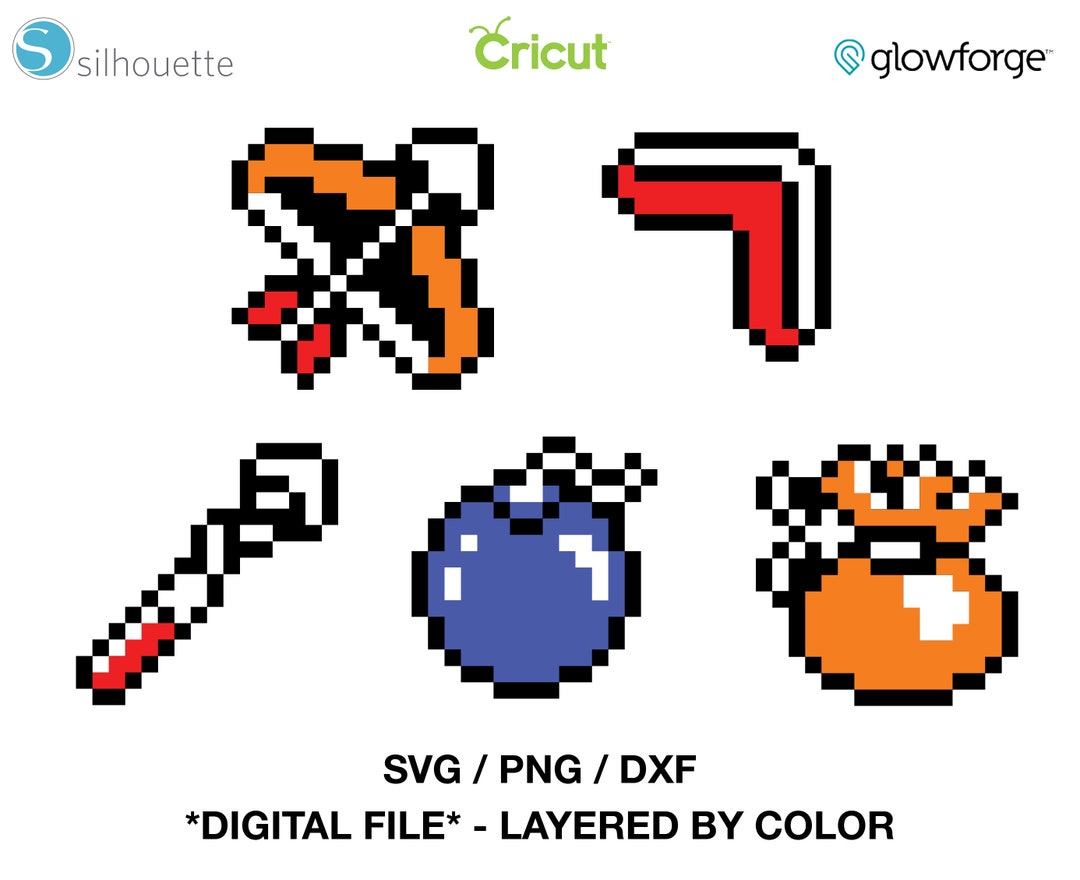 Pixel Artwork Legend of Zelda - Link to the Past Design Bundle SVG ...