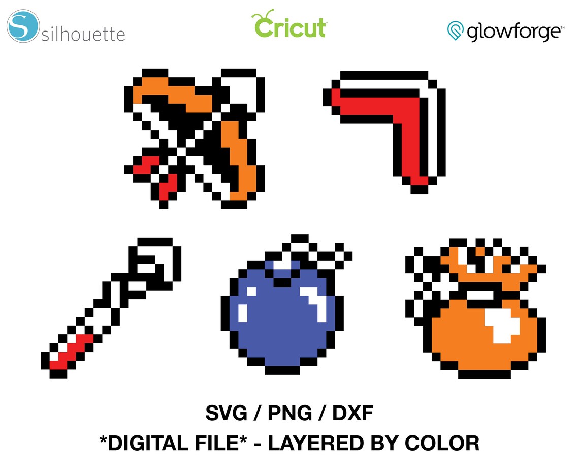 Pixel Artwork Legend of Zelda - Link to the Past Design Bundle SVG ...