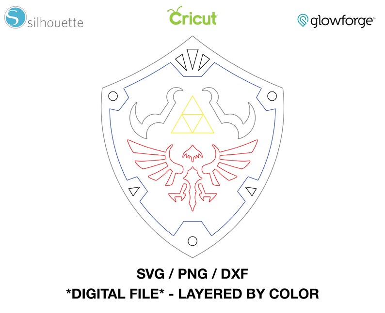 Hylian Shield Layer by Color the Legend of Zelda SVG - Etsy