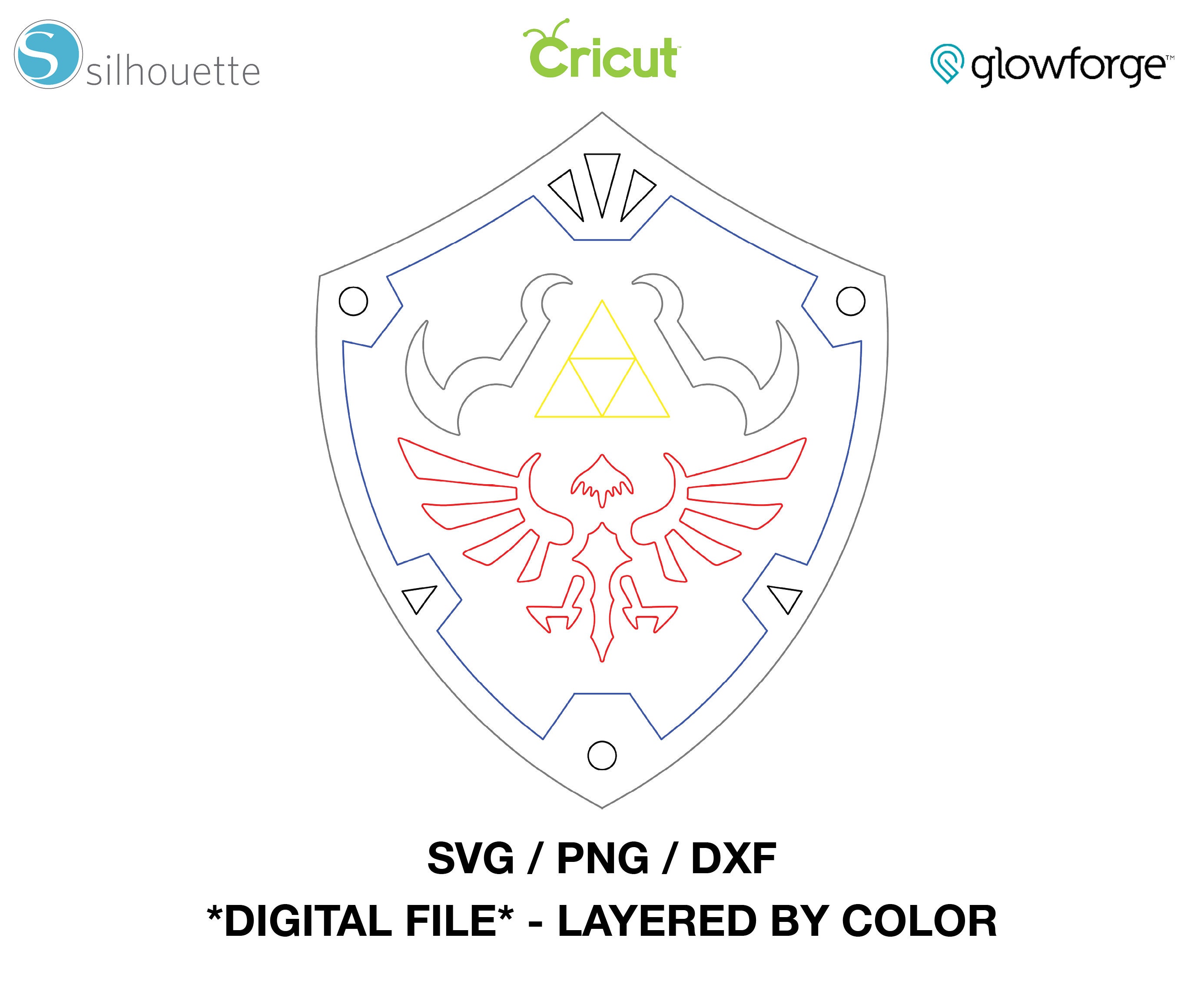 Hylian Shield Layer by Color the Legend of Zelda SVG - Etsy