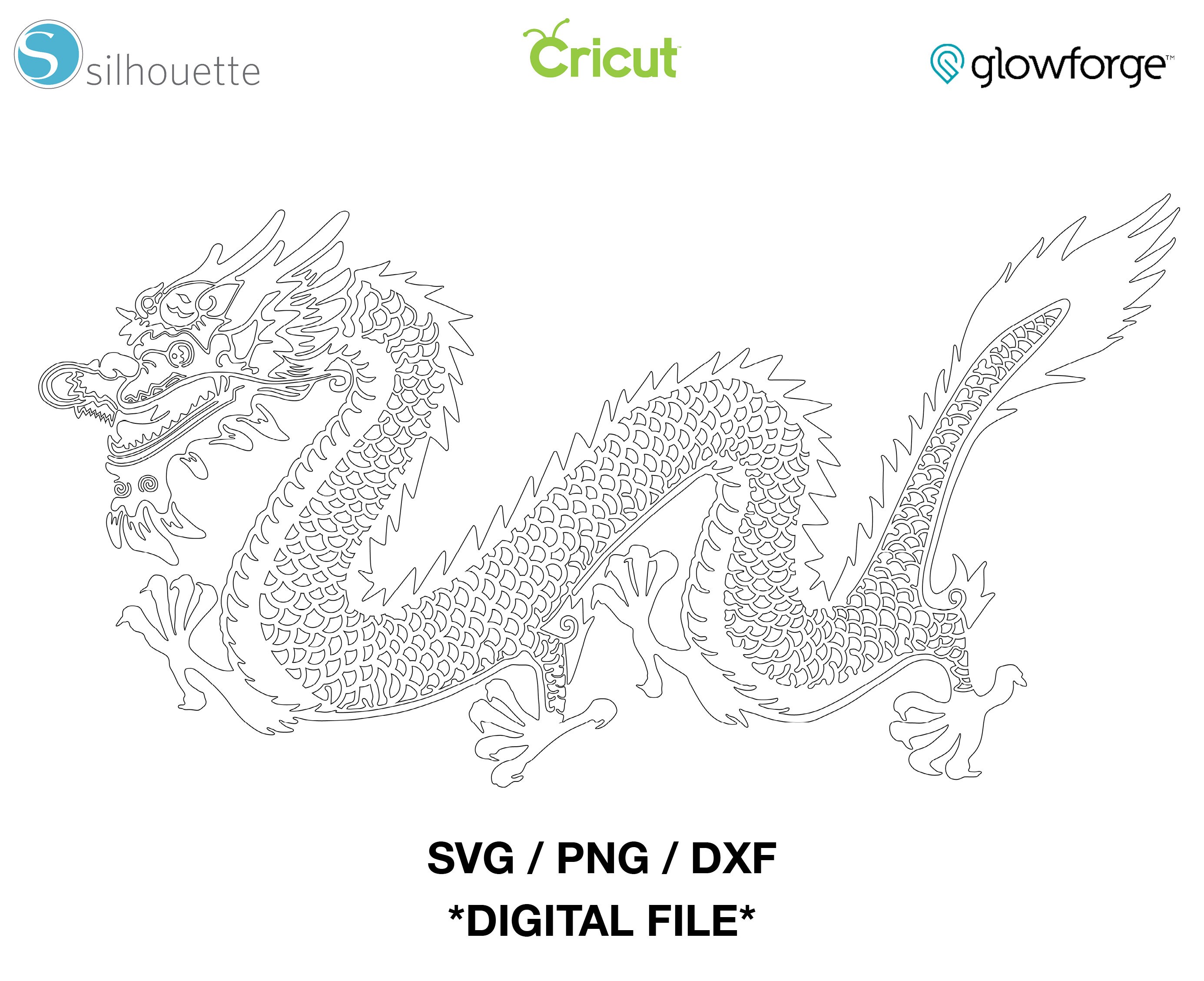 Detailed Dragon Cut File for Cricut/silhouette SVG DWG - Etsy UK