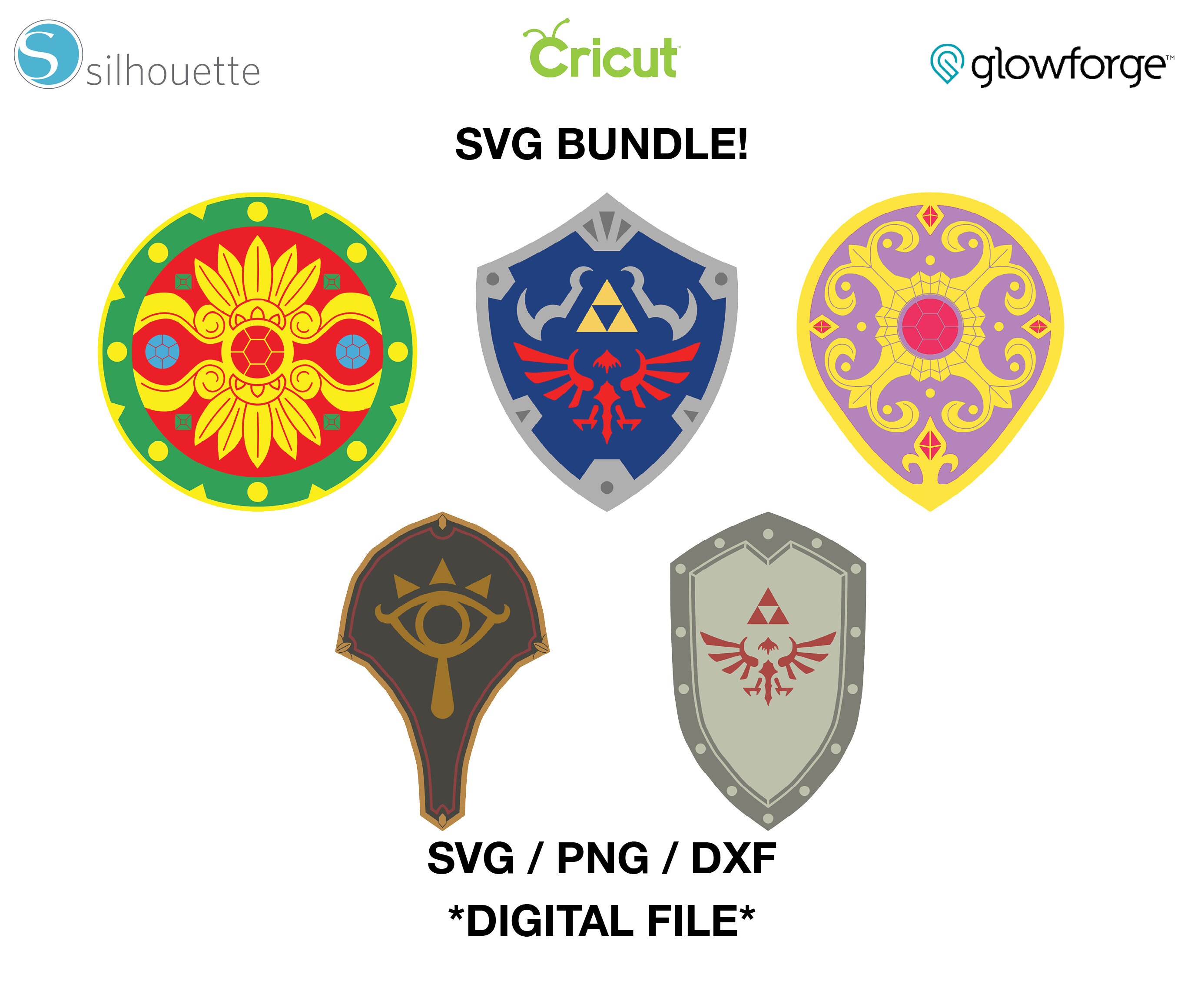 Shields From the Legend of Zelda Design Bundle SVG PNG - Etsy