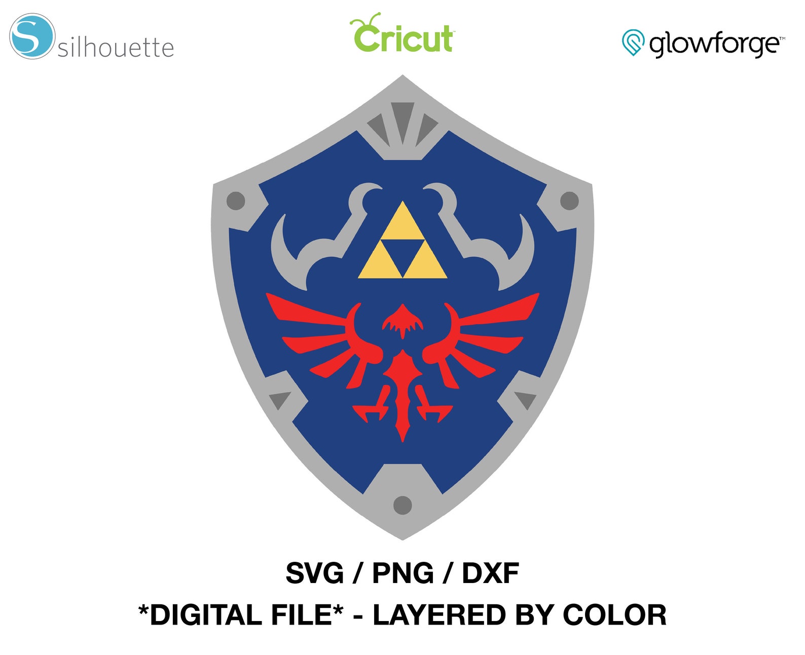 Hylian Shield Layer by Color the Legend of Zelda SVG - Etsy
