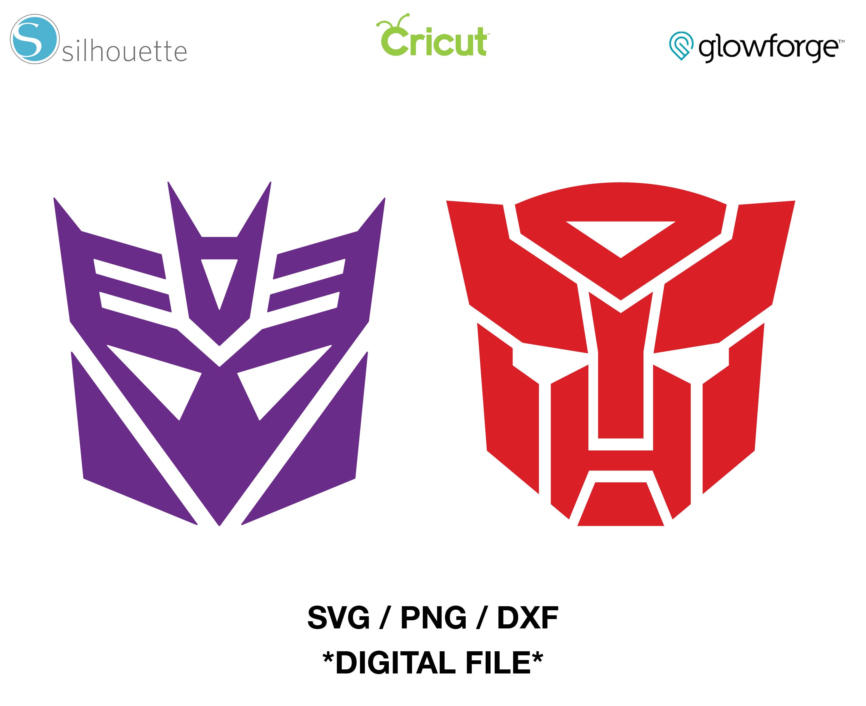 Transformers Autobots Decepticons SVG PNG DXF Cut - Etsy
