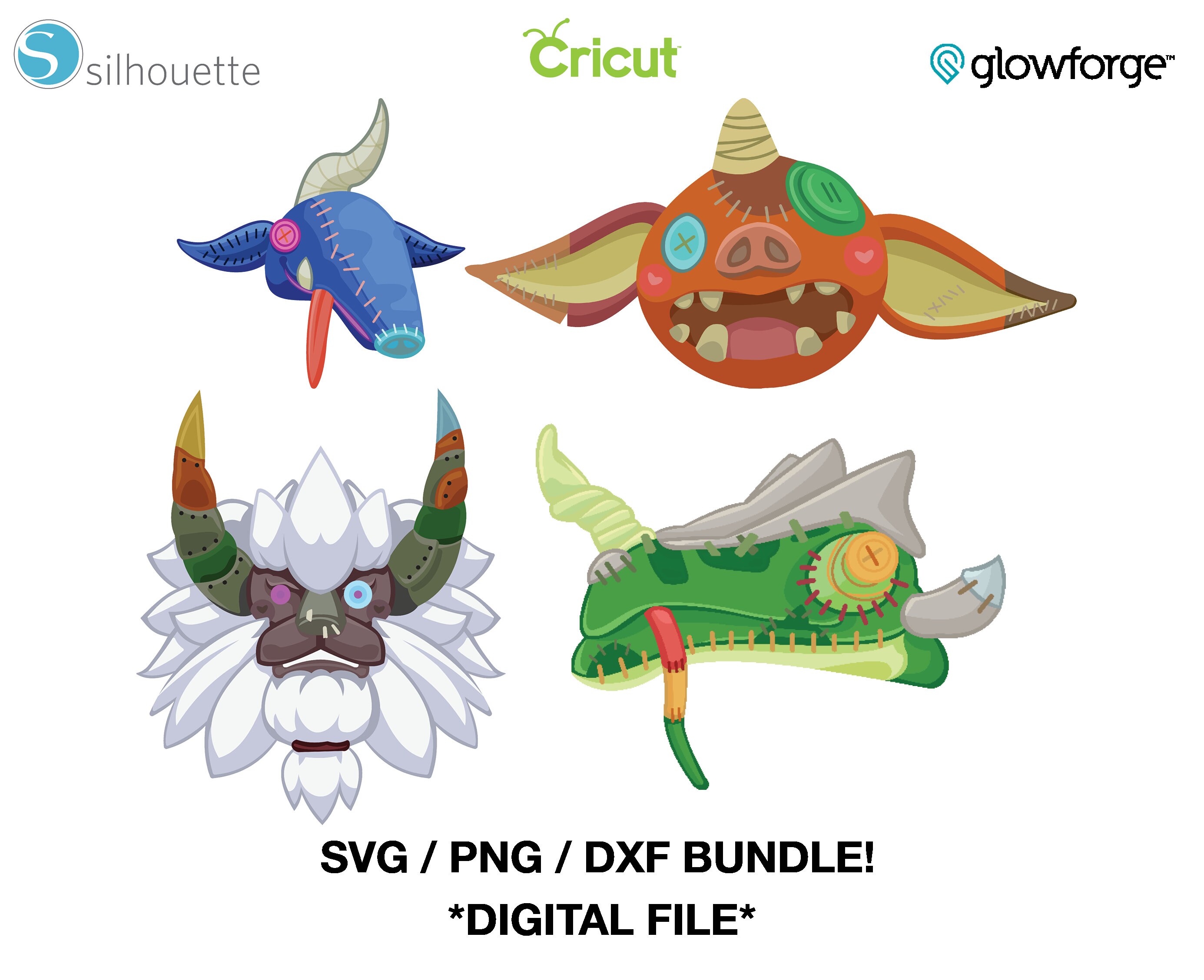 Zelda Beast Mask Design Bundle - Legend of Zelda - Breath of the Wild ...