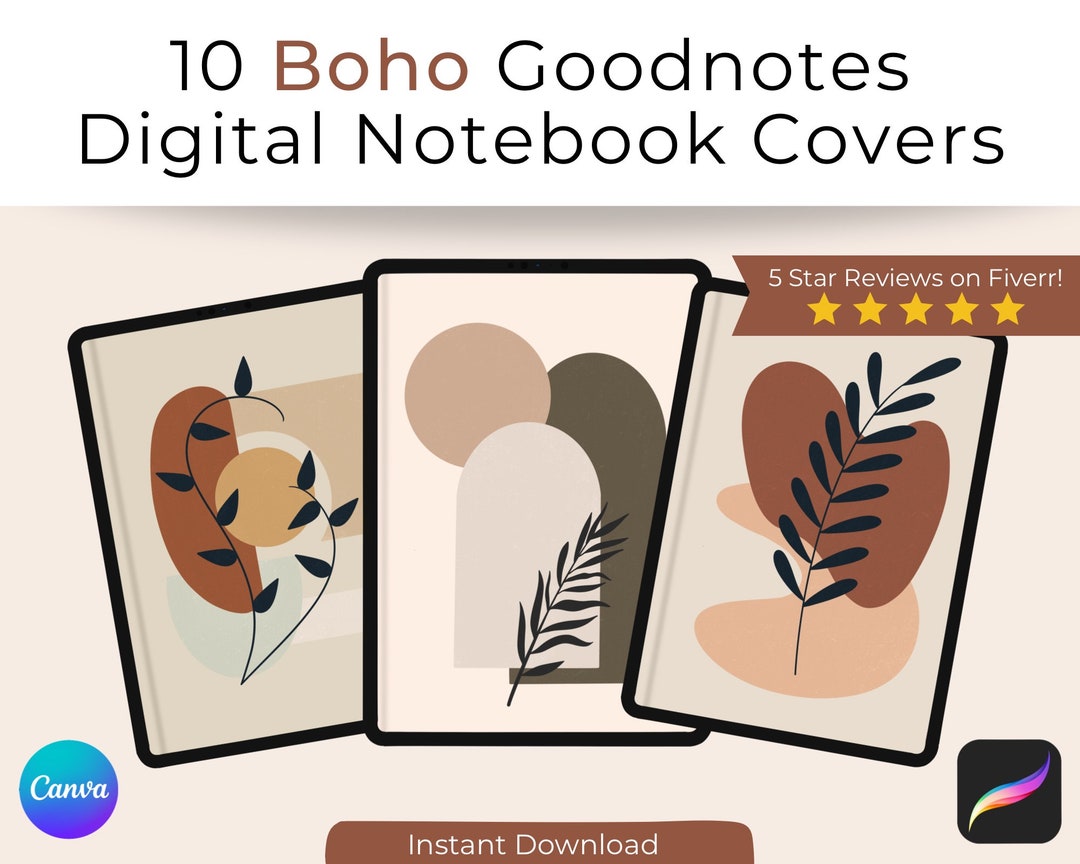 10 Boho Goodnotes Digital Notebook Covers Notability Cover Boho ...