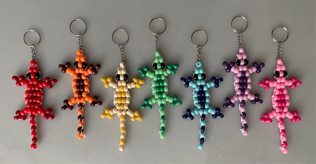 Lizard Bead Keychain - Etsy