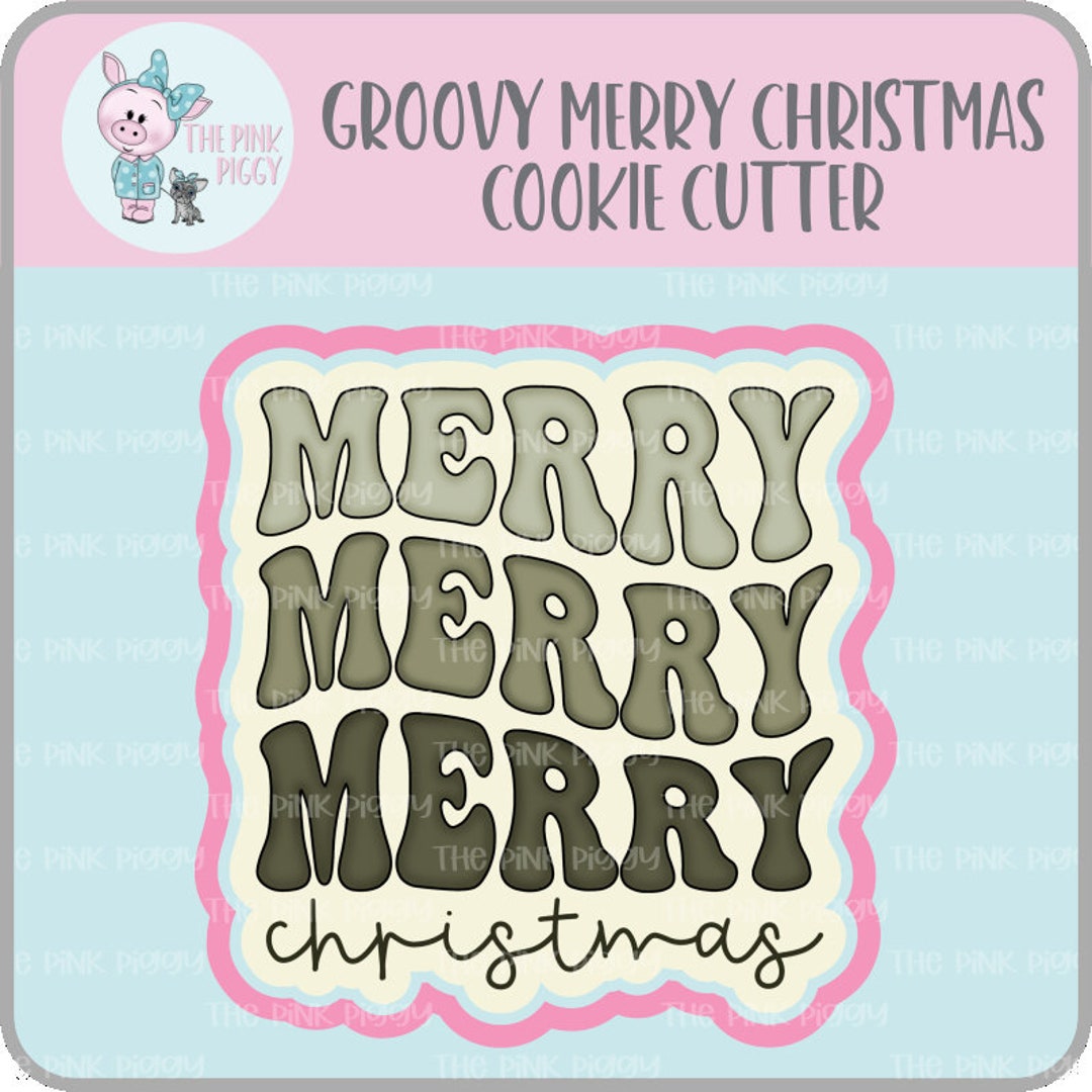 Groovy Merry Christmas Cookie Cutter - Etsy