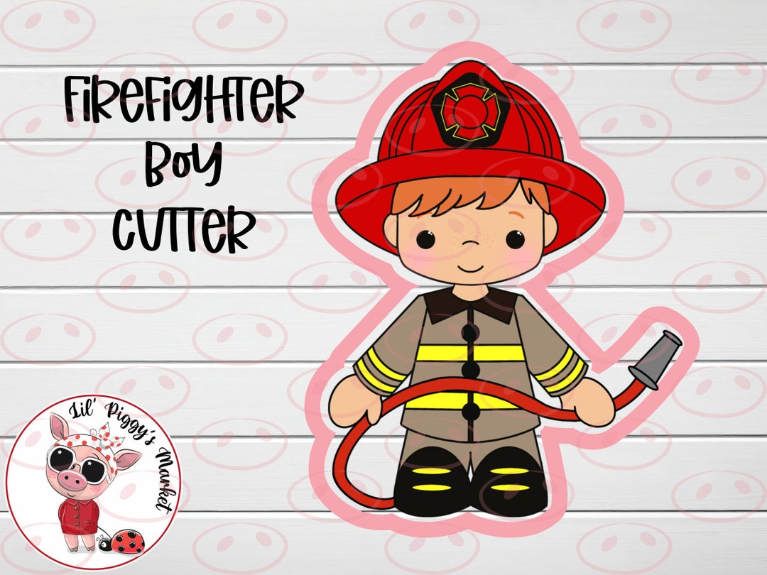 Fireman Cookie Cutter/firefighter/boy/rescue/first Responder - Etsy