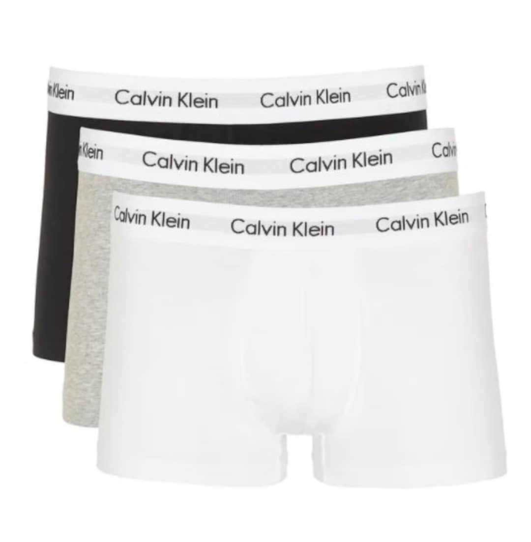 Calvin Klein Mens Boxers 3 Pack CK Trunks in Cotton Classic Black ...